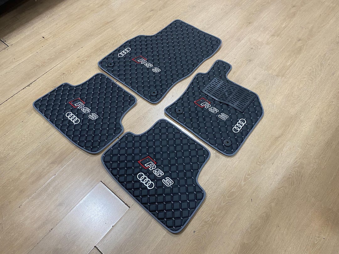 Leather Car Mats for Audi RS3 2021-2025 8Y RHD , Custom Design , Custom ...