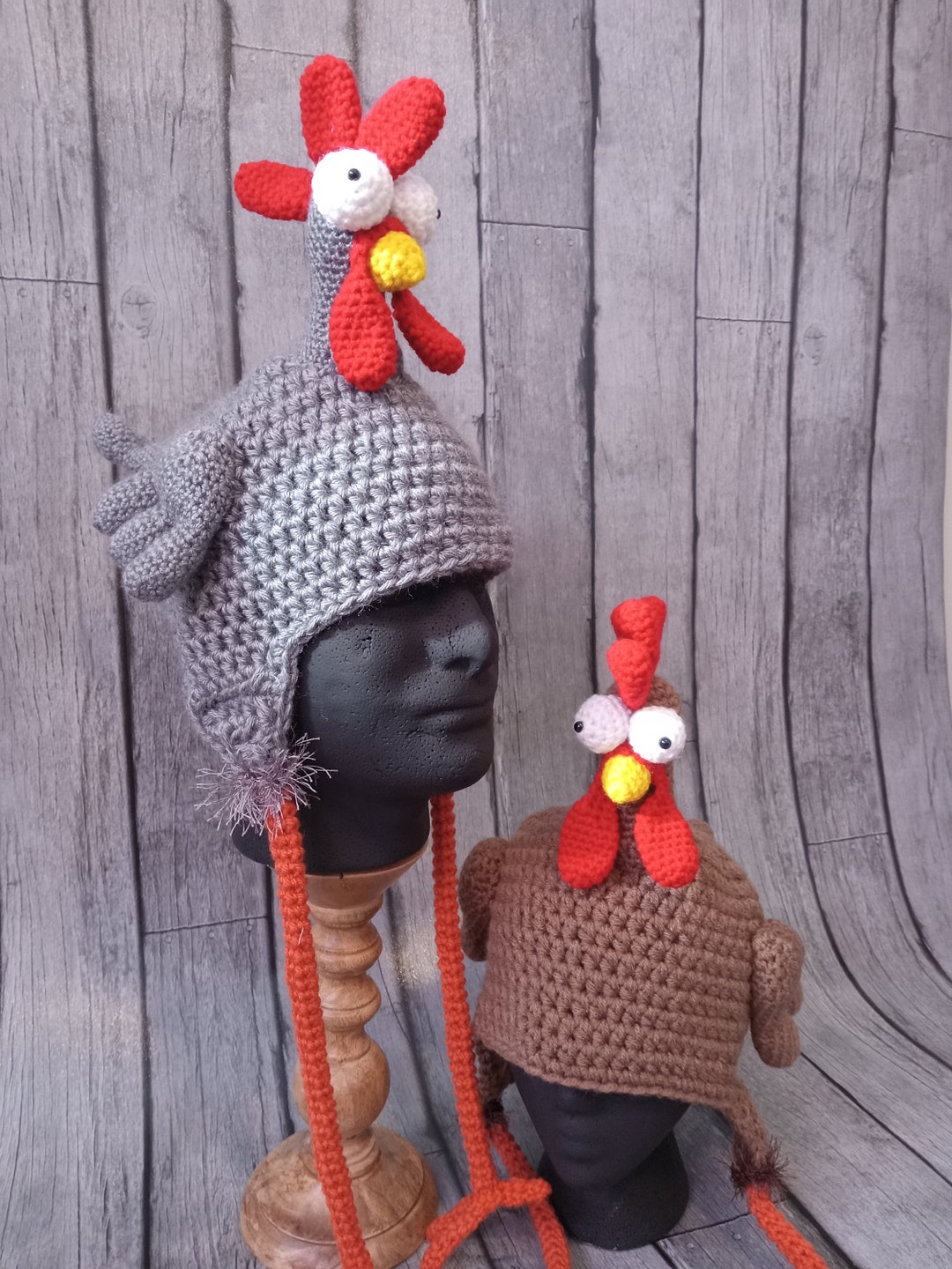 Chicken Hat, Rooster Beanie, Bird Beanie, Cock Chook, Gift for Farmer ...