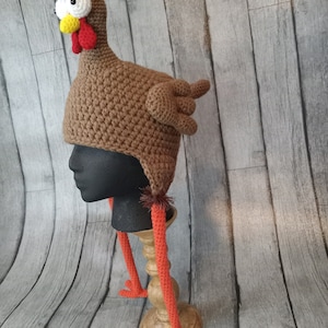 Chicken Hat, Rooster Beanie, Bird Beanie, Cock Chook, Gift for Farmer ...