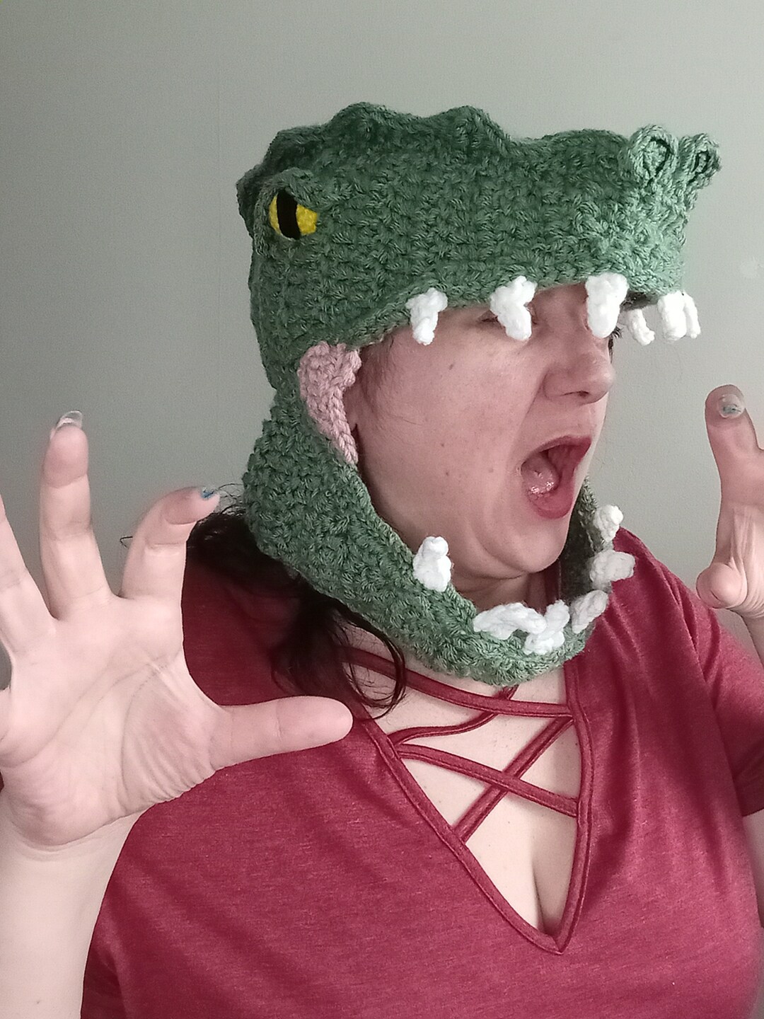 Dinosaur Hat, Crocodile Hood, Aligator Mask, T Rex, Velociraptor Beanie ...