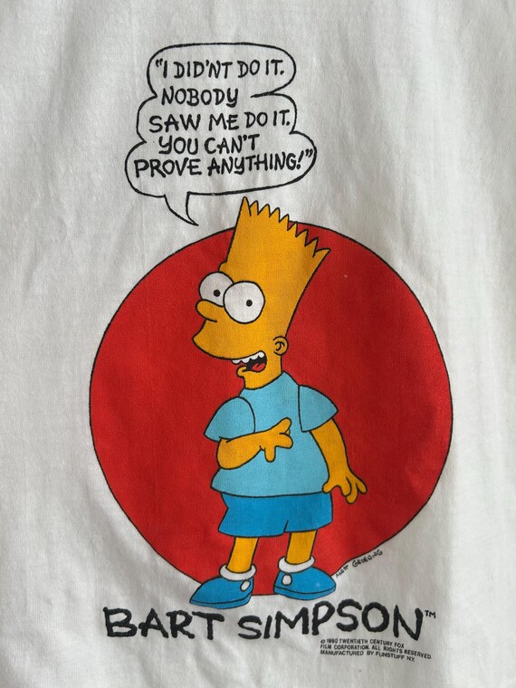 Vintage Bart Simpson Tank Top: 90s Licensed Merch, Ki… - Gem