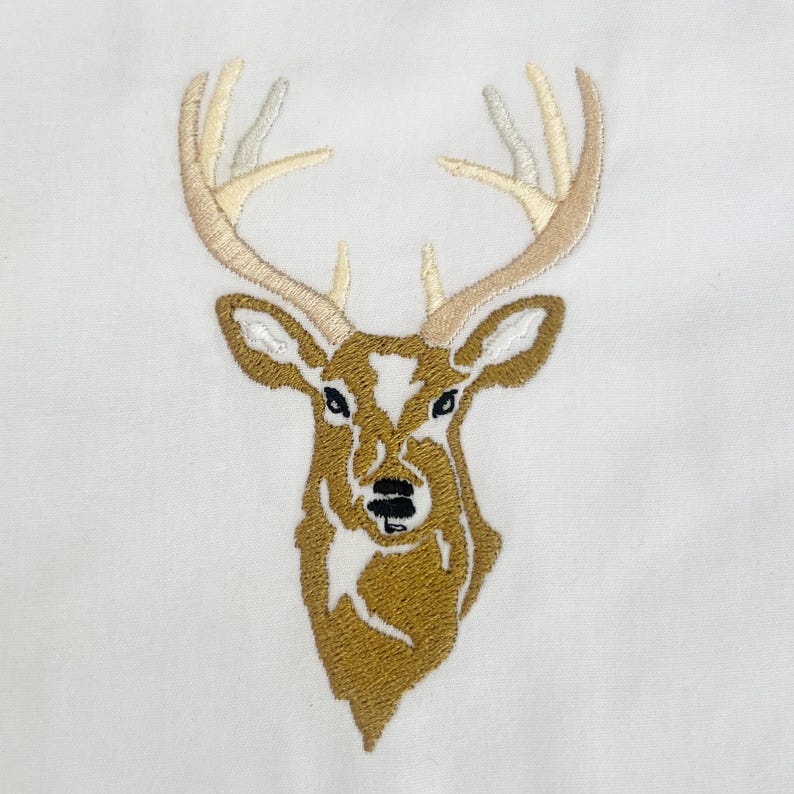 Deer Buck Embroidery File Download, 6 Sizes, Deer Head Buck Head, Deer ...