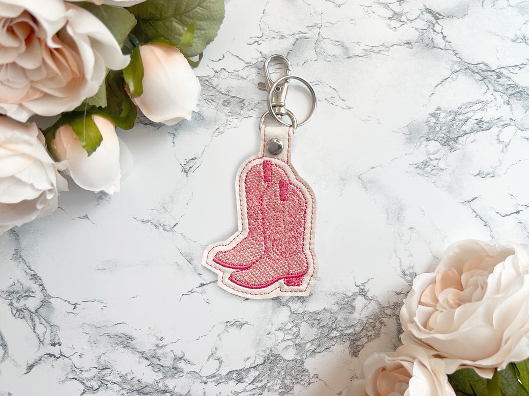Cowboy Boot Key Fob ITH in the Hoop Embroidery Design Digital Download ...