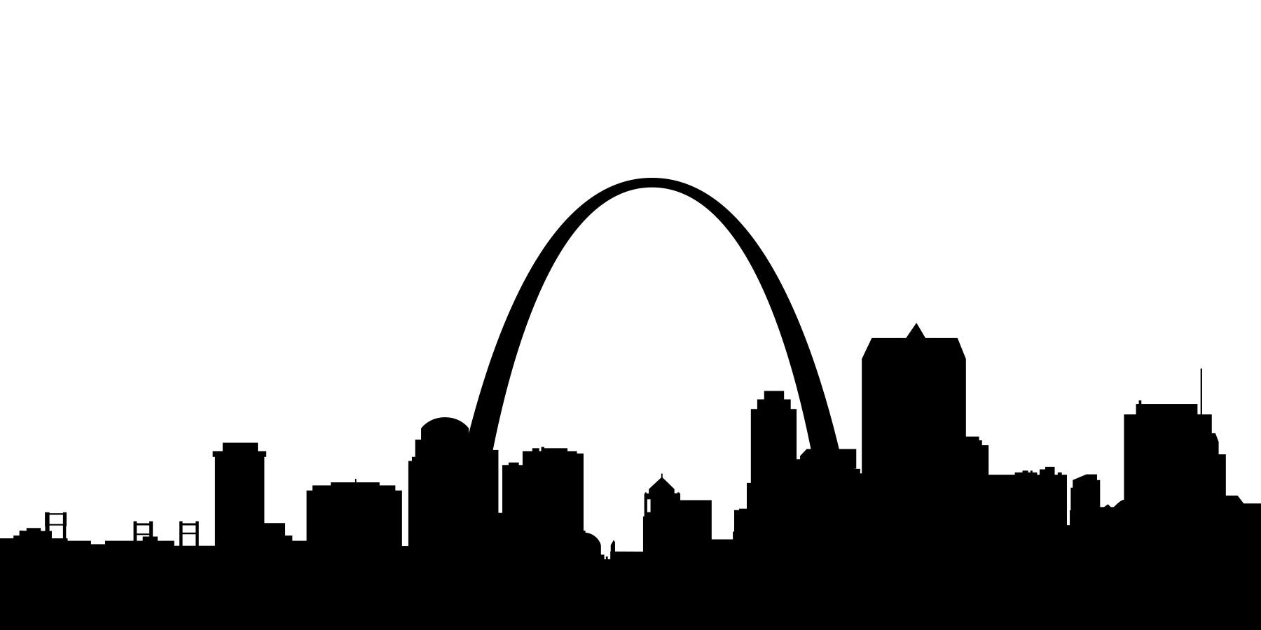 St. Louis Skyline Silhouette SVG PNG DXF Eps Pdf Files, Cut Files for ...