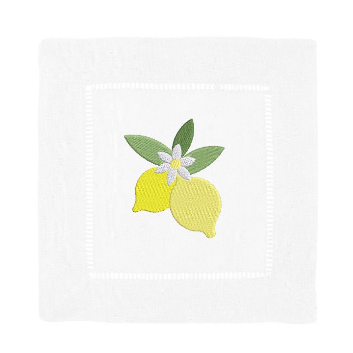 Lemon Fruit Embroidery Design, Lemon Fruit Botanical Embroidery Design ...