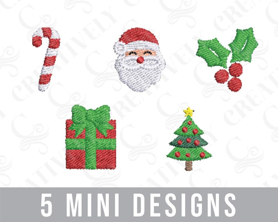 Christmas Mini Embroidery Design Bundle, Embroidery File Download ...