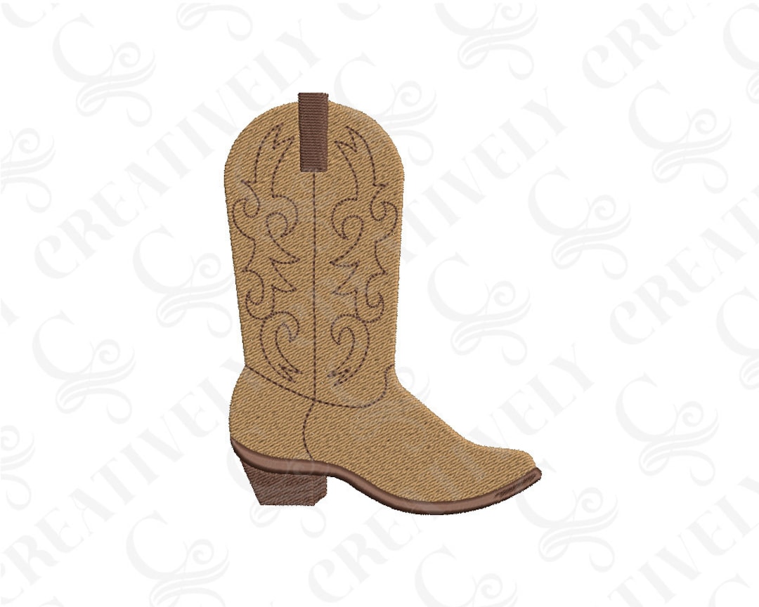 Cowboy Boot Embroidery File Download, 6 Sizes, Cowboy Boot, Western ...
