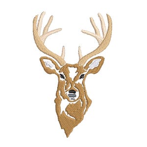 Deer Buck Embroidery File Download, 6 Sizes, Deer Head Buck Head, Deer ...