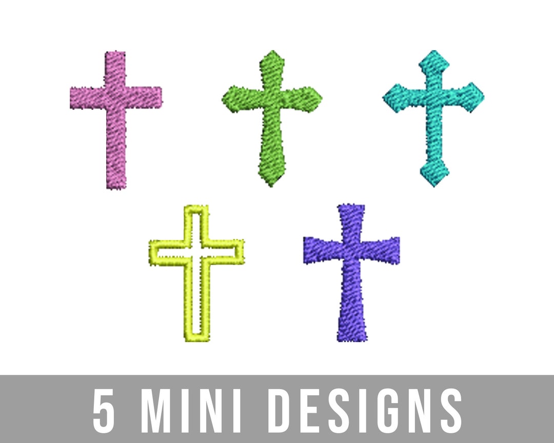 Christian Cross Mini Embroidery Design Bundle, Cross Mini Designs, 1st ...
