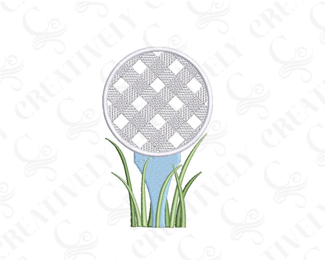 Golf Ball Tee Embroidery Design Download, 4 Sizes, Golf Ball Embroidery ...