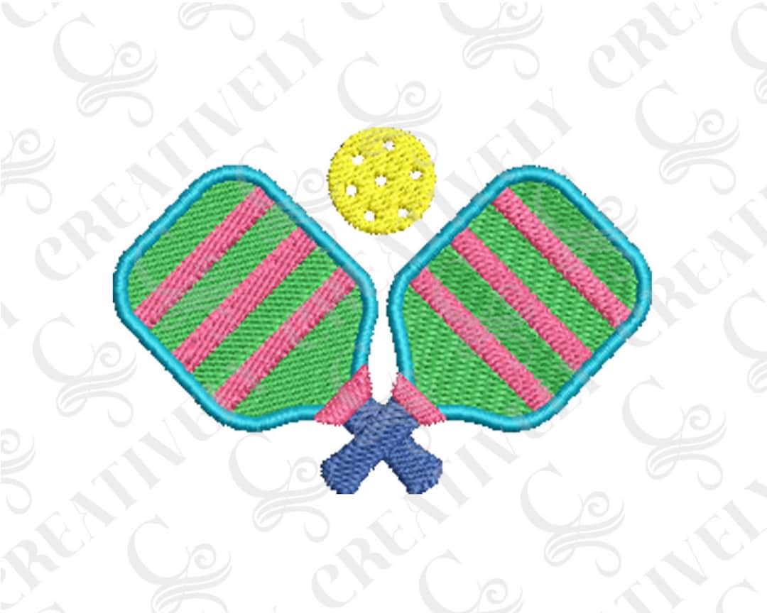 Pickleball Embroidery File Download, 4 Sizes, Pickleball Gift ...