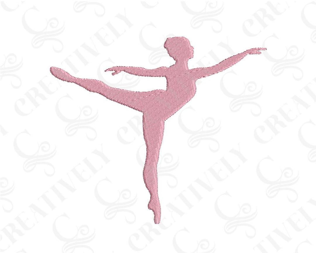Dancer Ballerina Ballet Dance Machine Embroidery Design, Ballet ...