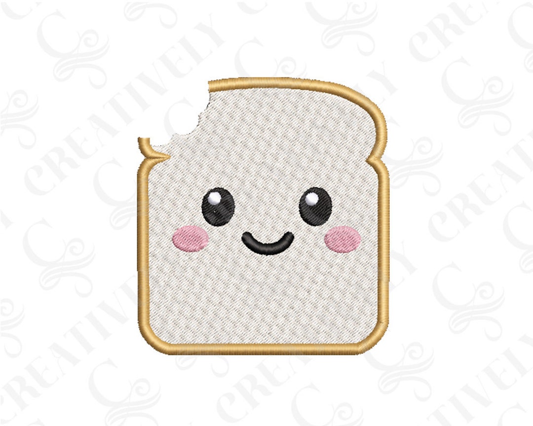 Kawaii Character Toast Embroidery Design, Cute Toast Embroidery PES ...