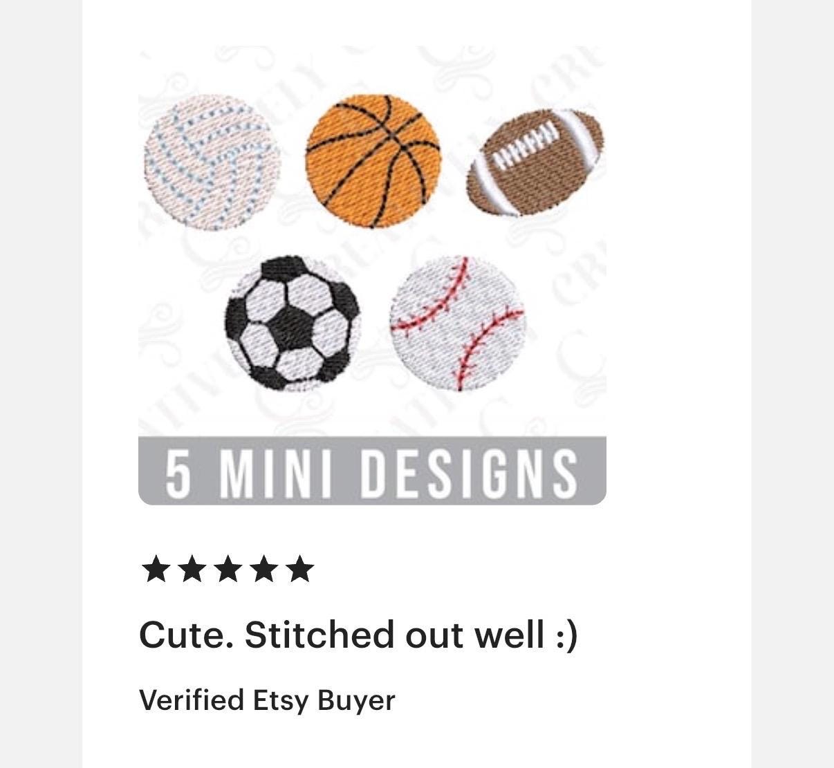 Sports Balls Mini Embroidery Design Bundle Embroidery File Download ...