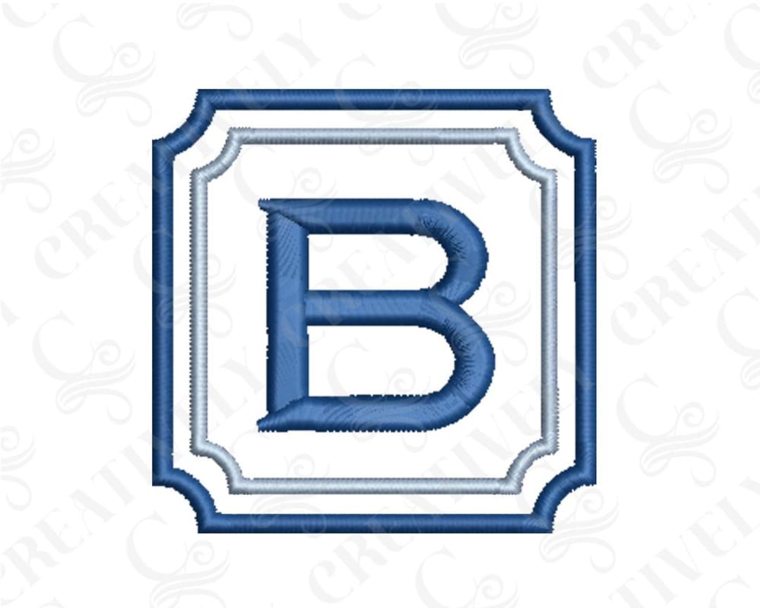Square Applique Embroidery Monogram Frame Design, Applique Monogram ...