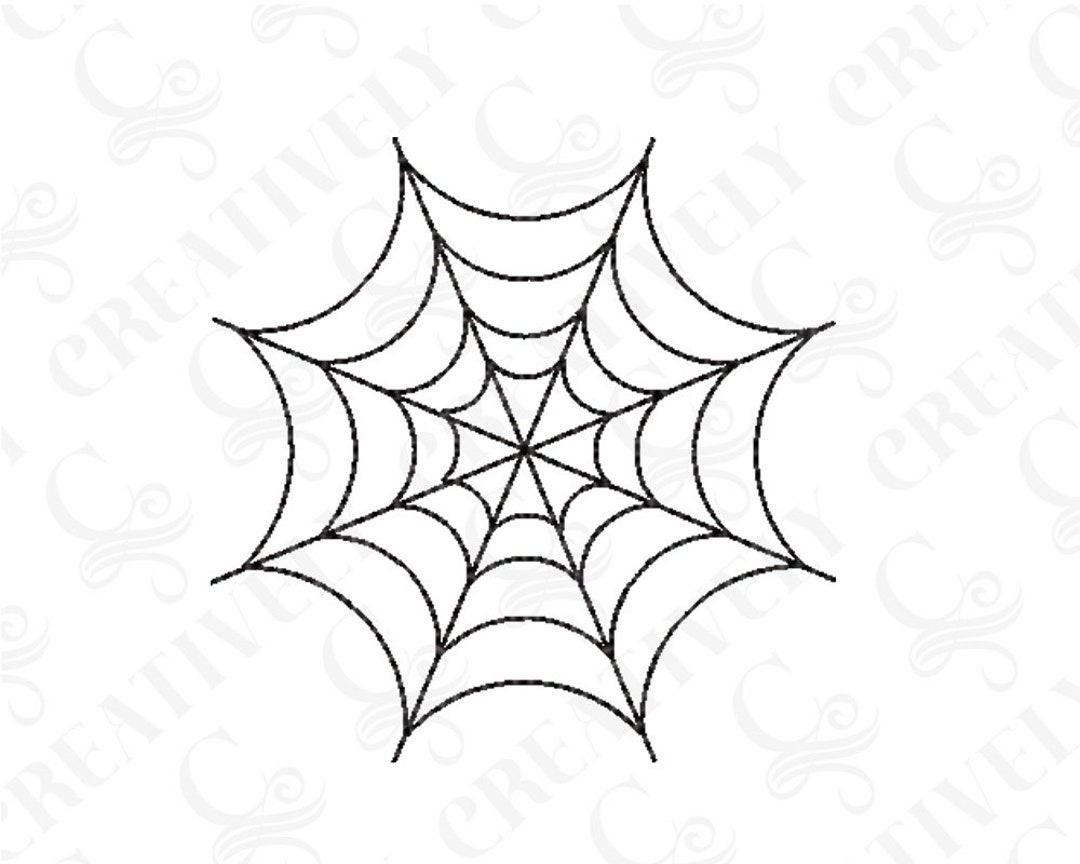 Spiderweb Embroidery Design, Spider Web Machine Embroidery File ...