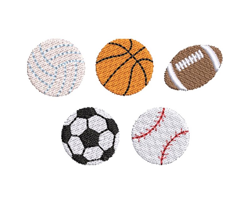 Sports Balls Mini Embroidery Design Bundle Embroidery File Download ...