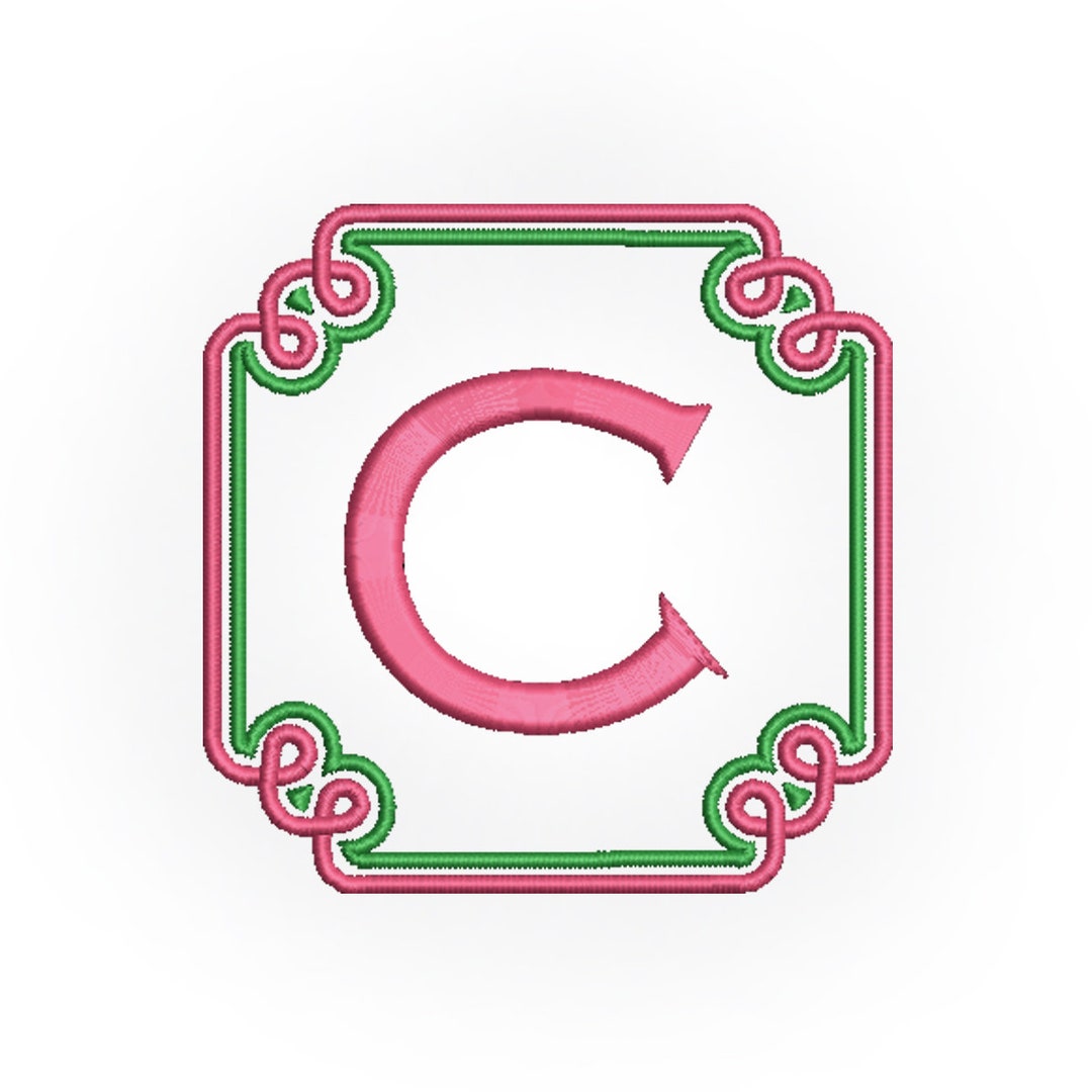 Loop Monogram Frame, Embroidery File Download, Southern Style Monogram ...