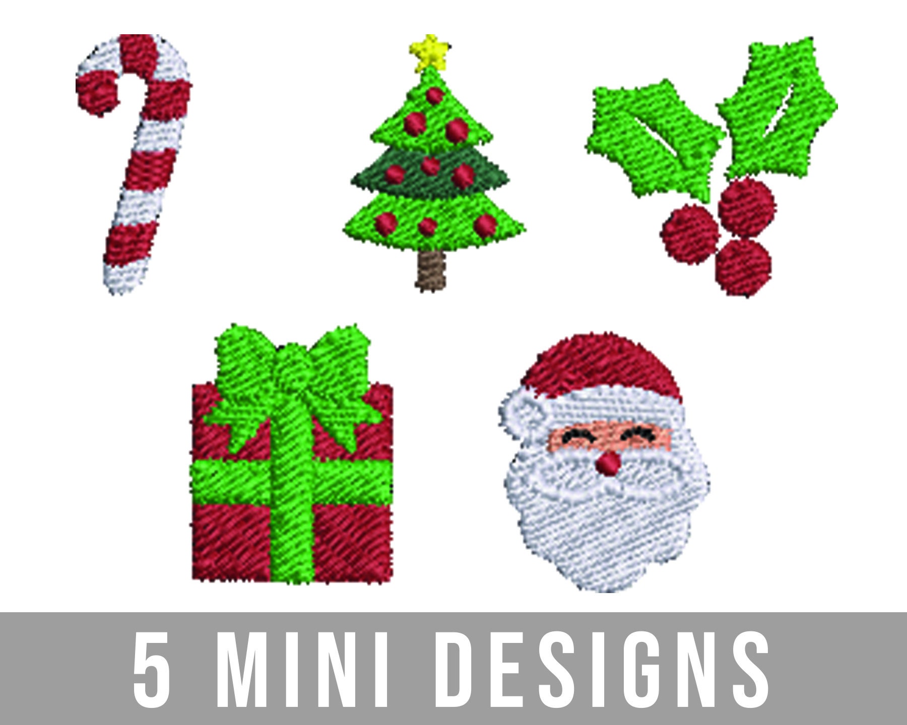 Christmas Mini Embroidery Design Bundle, Embroidery File Download ...