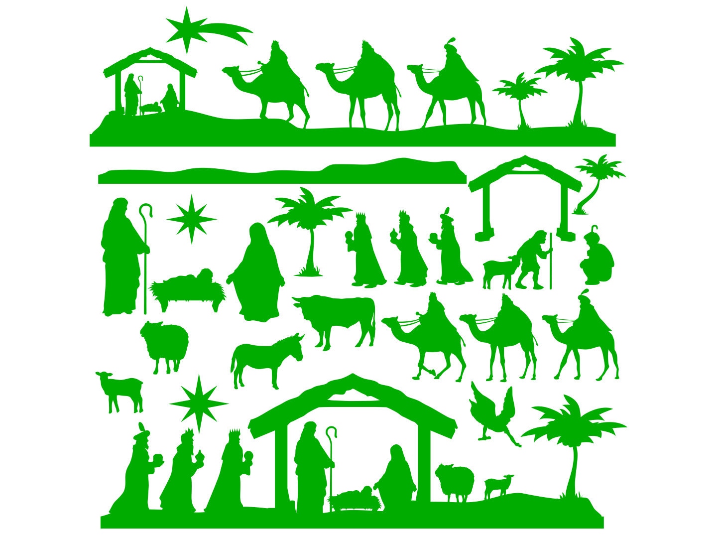 Christmas Nativity Bundle SVG PNG DXF Eps Pdf Files, Diy Christmas ...