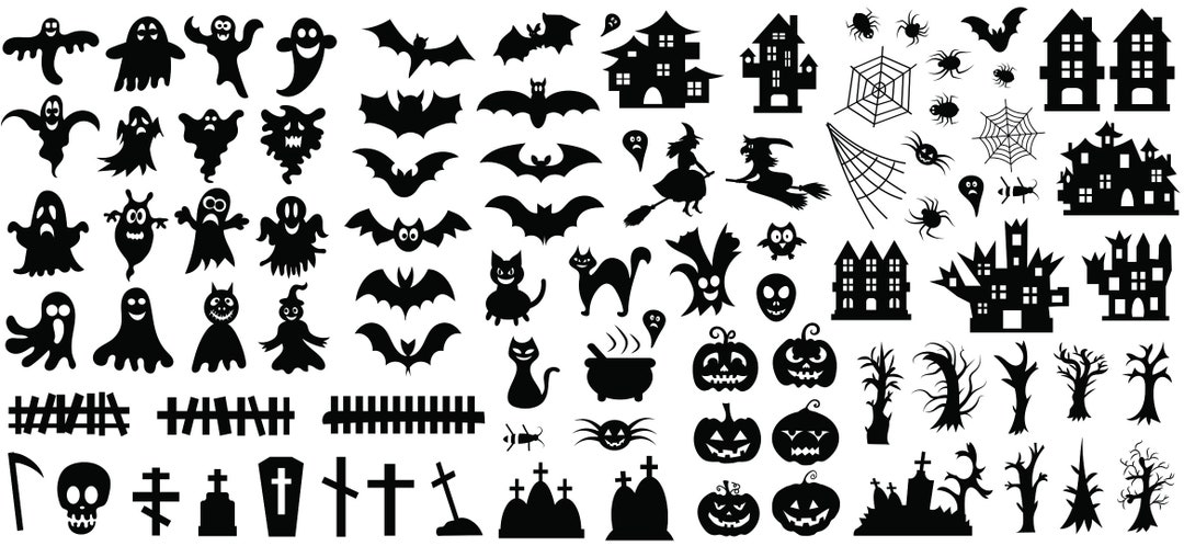 Halloween Bundle SVG PNG DXF Files Halloween Cut Files for - Etsy