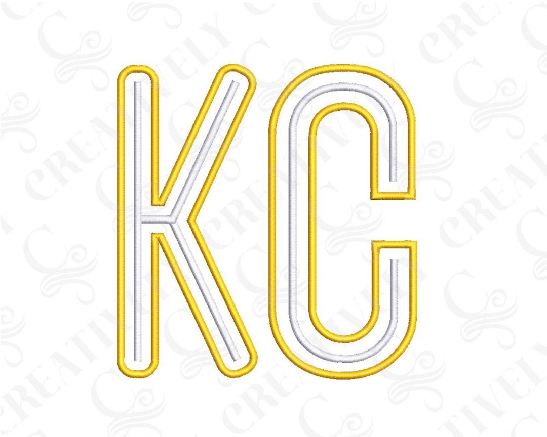 Football Kansas City KC Jersey Letters Machine Embroidery Design Bundle ...