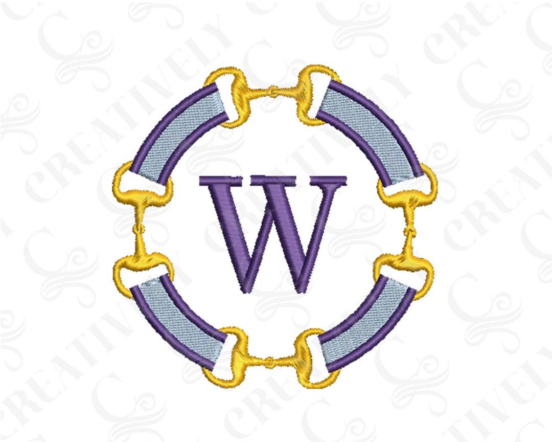 Equestrian Monogram Frame, Embroidery File Download, Equestrian Decor ...
