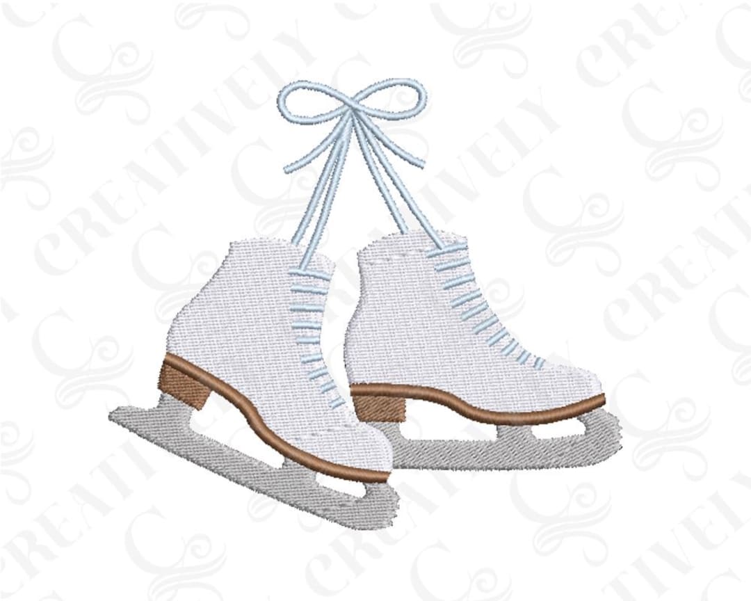 Winter Ice Skates Figure Skates Machine Embroidery Design, 4 Sizes ...