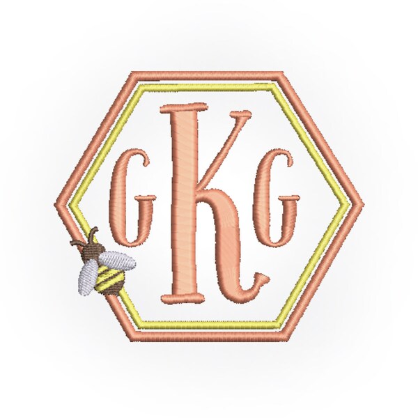 Bee Monogram - Etsy