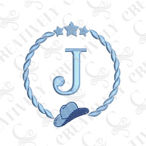 Western Cowboy Cowgirl Monogram Frame Embroidery Design, Western ...