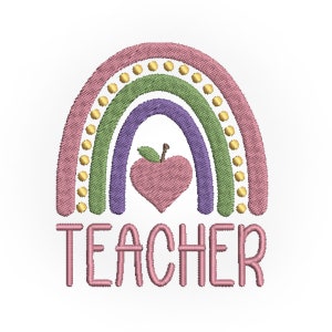 Teacher Embroidery Design, Embroidery File Download, Teacher Gift ...