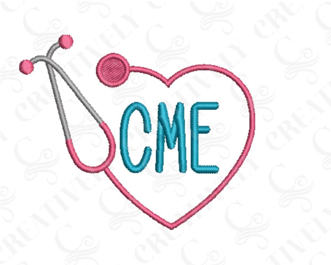 Nurse Monogram Frame Machine Embroidery Design, Stethoscope Heart Frame ...