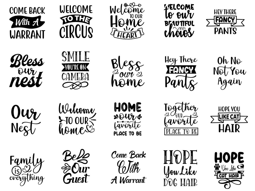 Doormat Quotes Bundle SVG PNG DXF Eps Pdf Files, Doormat Designs Cut ...