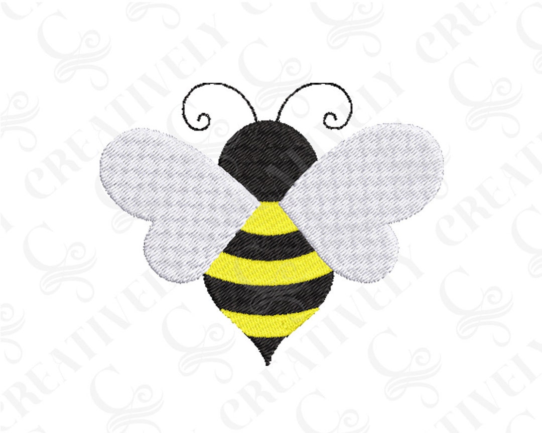 Bee Embroidery Design, Bumble Bee Design, Honeybee Design, 6 Sizes ...