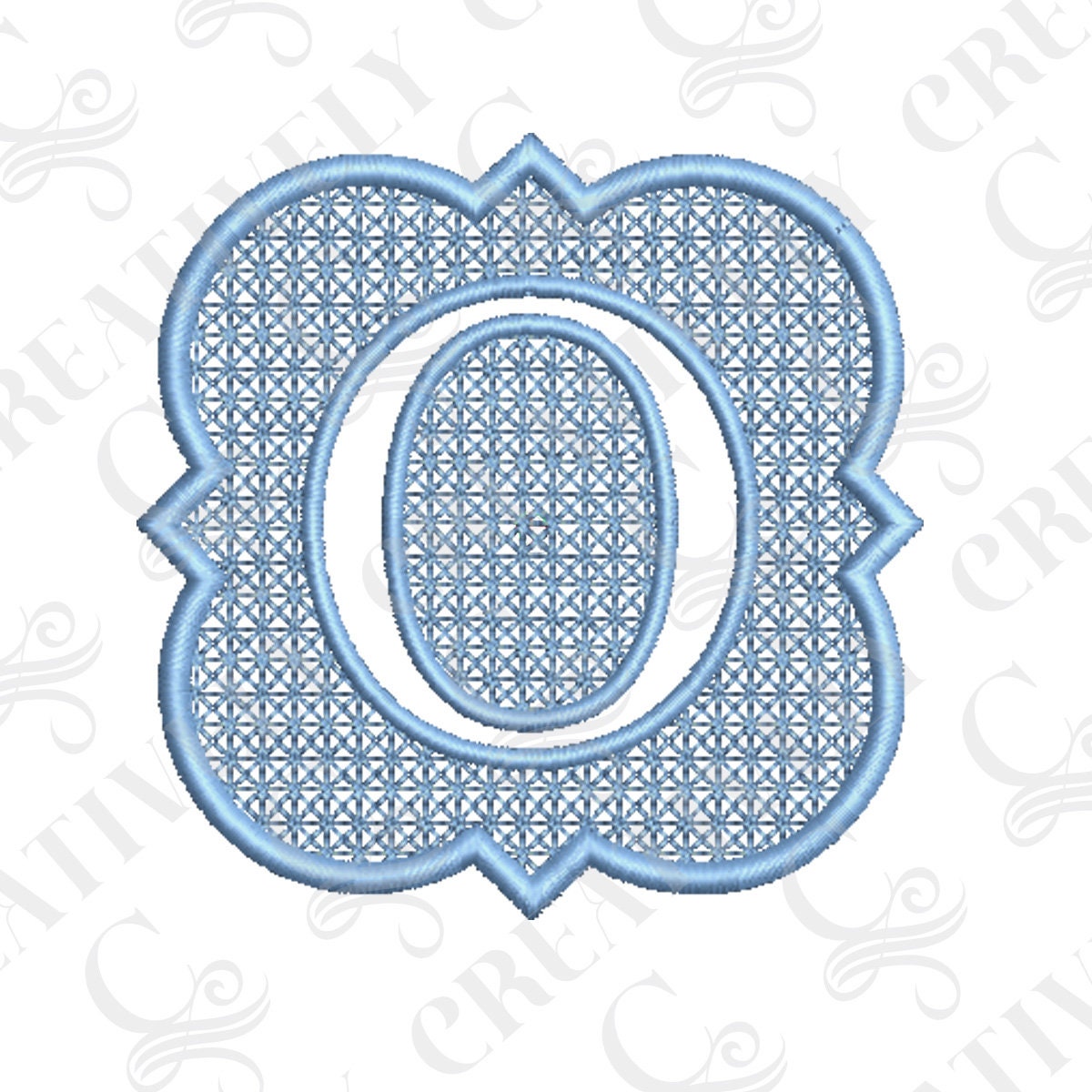 Embossed Letter O Machine Embroidery Monogram, Monogram for Towels ...