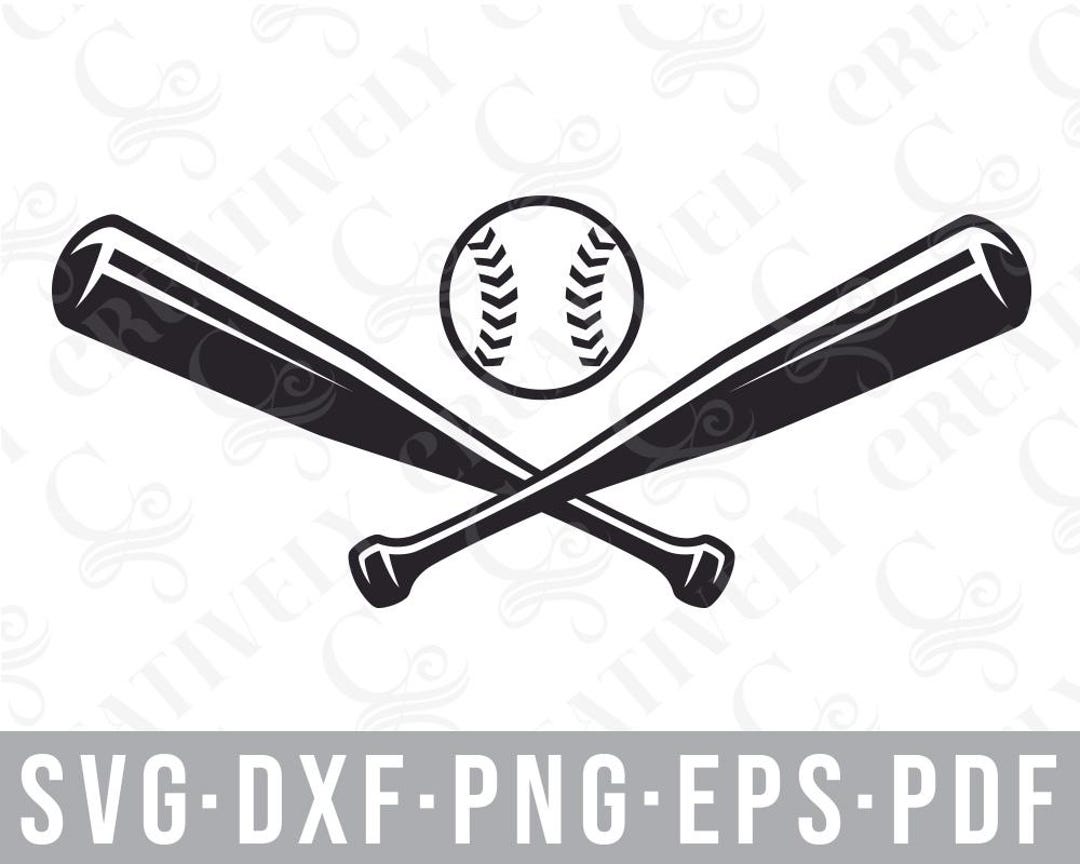 Baseball Bats and Ball SVG PNG DXF Files, Baseball Cut File for Cricut ...