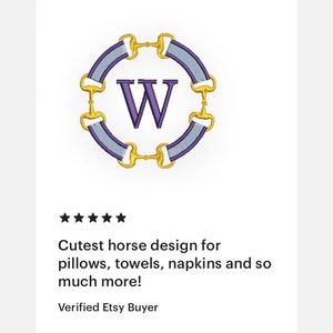 Equestrian Monogram Frame, Embroidery File Download, Equestrian Decor ...
