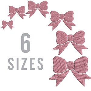 Bow Embroidery Design, Bow Design, Embroidery File Download, 6 Sizes ...