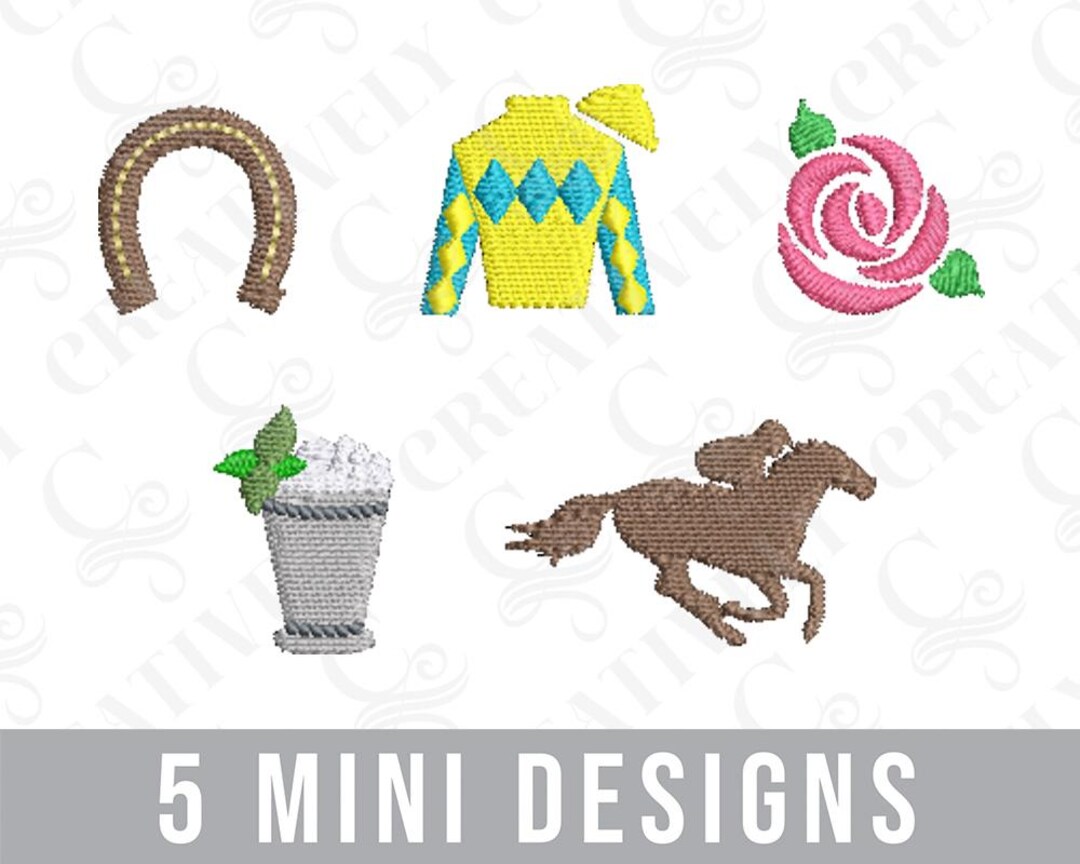 Kentucky Derby Horse Race Mini Embroidery Design Bundle, Kentucky Derby ...