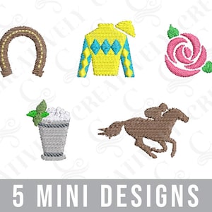 Kentucky Derby Horse Race Mini Embroidery Design Bundle, Kentucky Derby ...