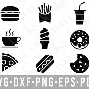 Junk Food Bundle SVG PNG DXF Eps Pdf Files, Cut Files for Cricut ...