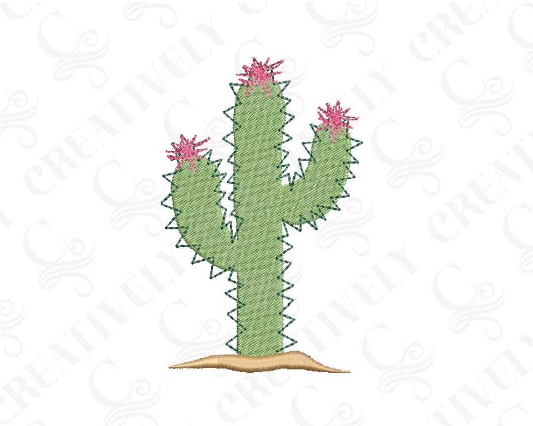 Mexican Cactus Botanical Machine Embroidery Design Download, 4 Sizes ...