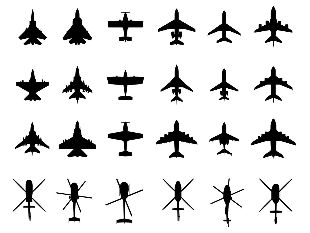 Military Aircraft Bundle SVG PNG DXF Eps Pdf Files Military Cut Files ...