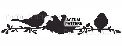 Birds Cross Stitch Pattern Birds Silhouette Cross Stitch | Etsy