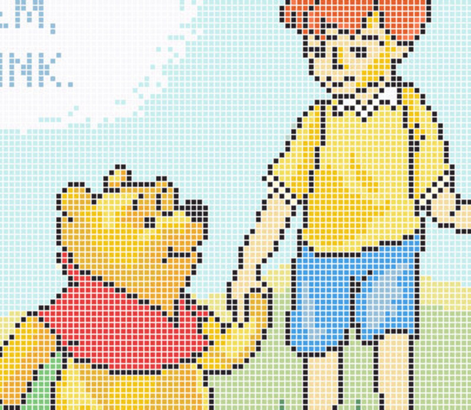 Pooh and Christopher Robin Cross Stitch Winnie the Pooh Cross | Etsy
