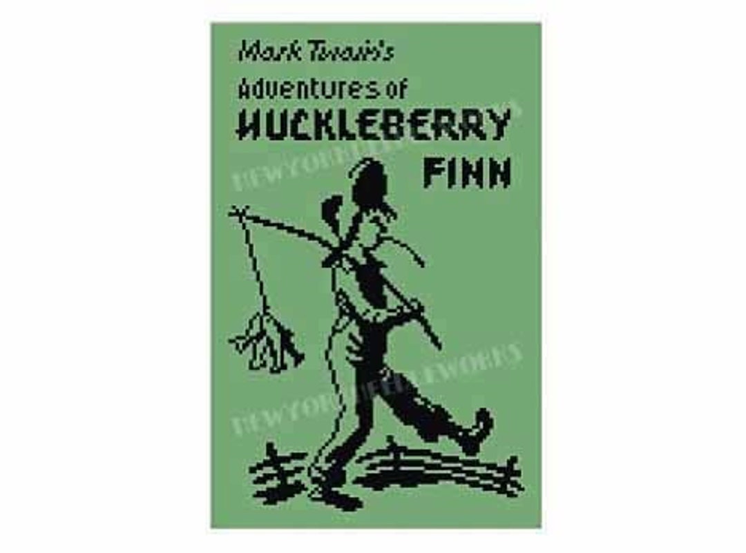 Vintage Huckleberry Finn Book Cross Stitch Huckleberry Finn Silhouette ...