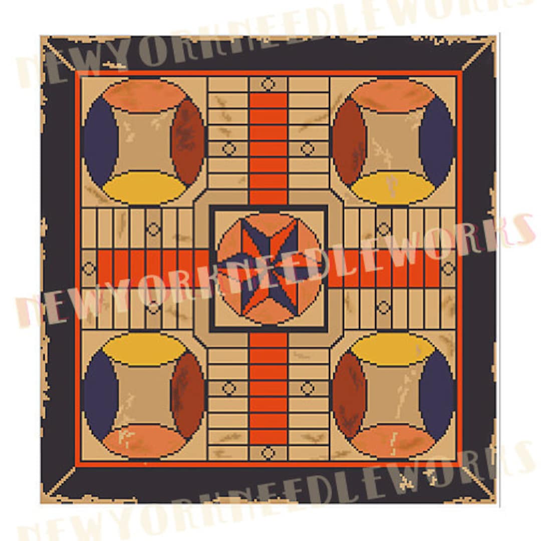 Game Board Cross Stitch, Vintage Game Board Cross Stitch, Cross Stitch ...