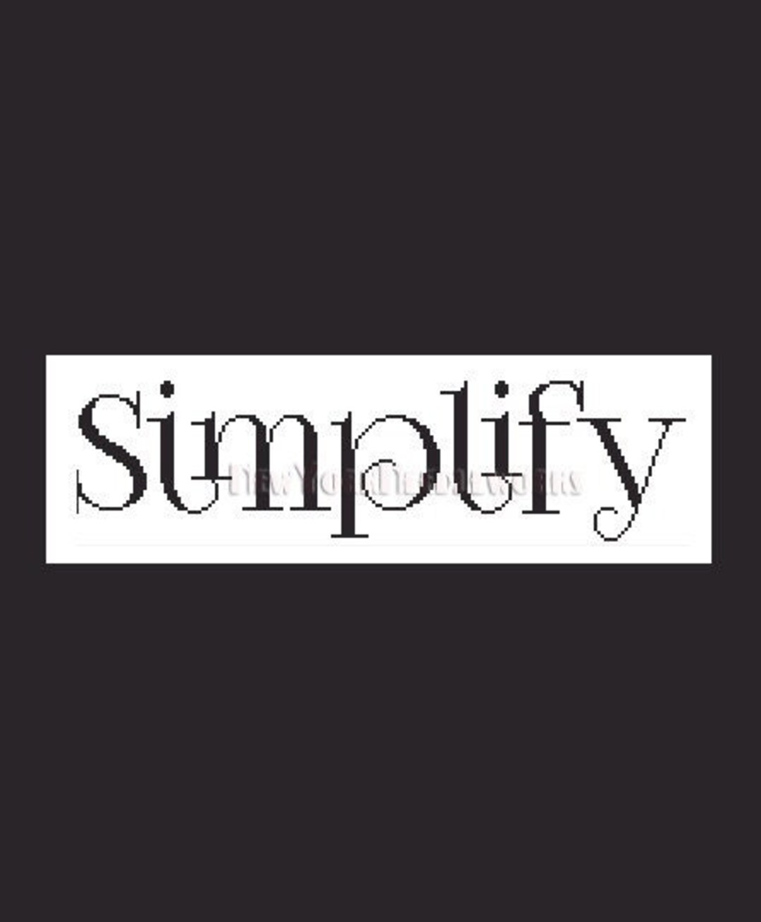 Simplify Sign Cross Stitch, Simplify Sign, Cross Stitch Sign, Signs ...