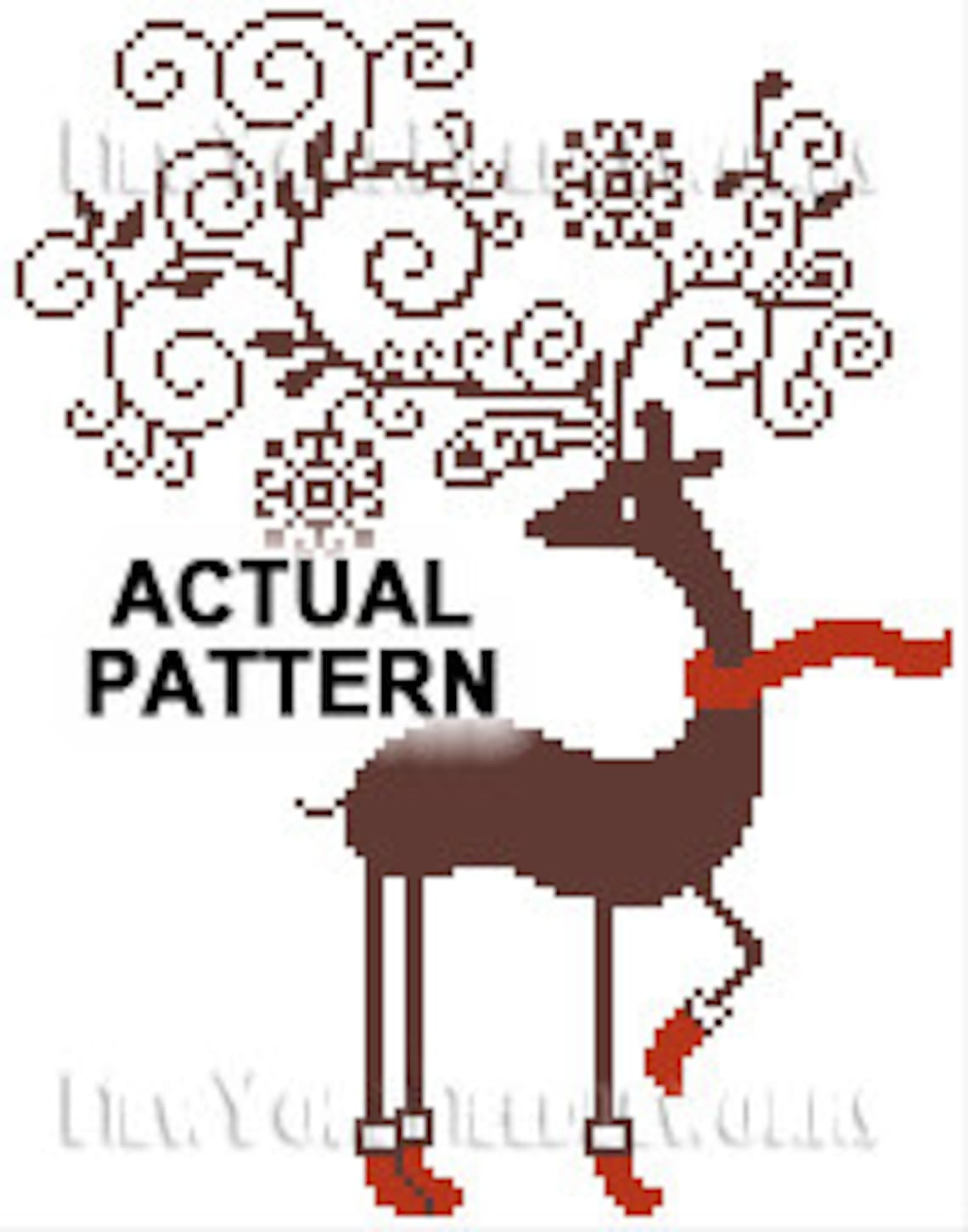 Reindeer Cross Stitch Christmas Cross Stitch Reindeer - Etsy