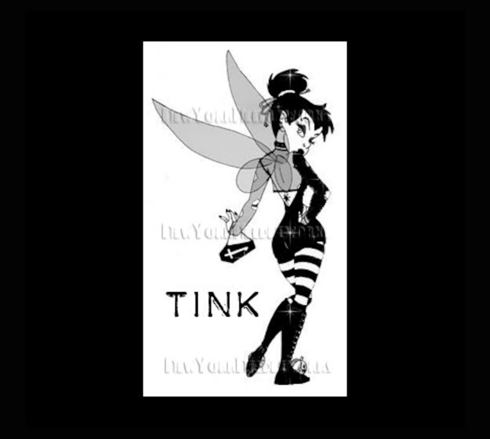 Goth Tinkerbell Cross Stitch Gothic Silhouette Goth Pattern | Etsy